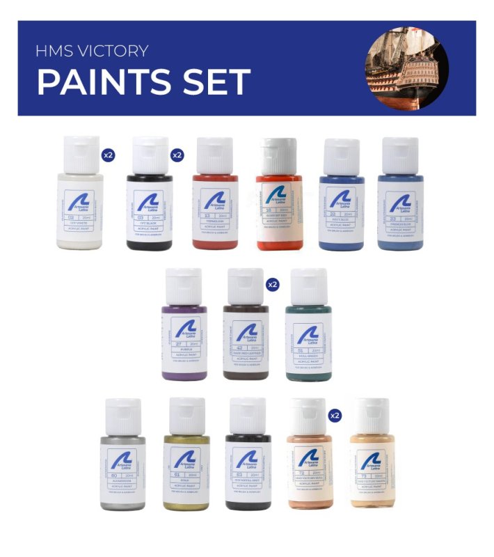 Paints Set for Ship Models: Royal Navy Boats (HMS Victory)